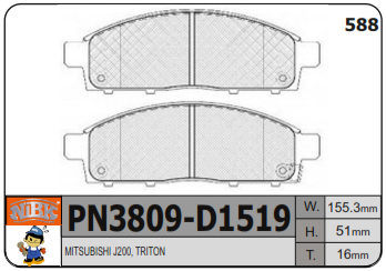 Cambiar Pastillas de Freno para mi carro NiBK:PN3809 - FMSI F322